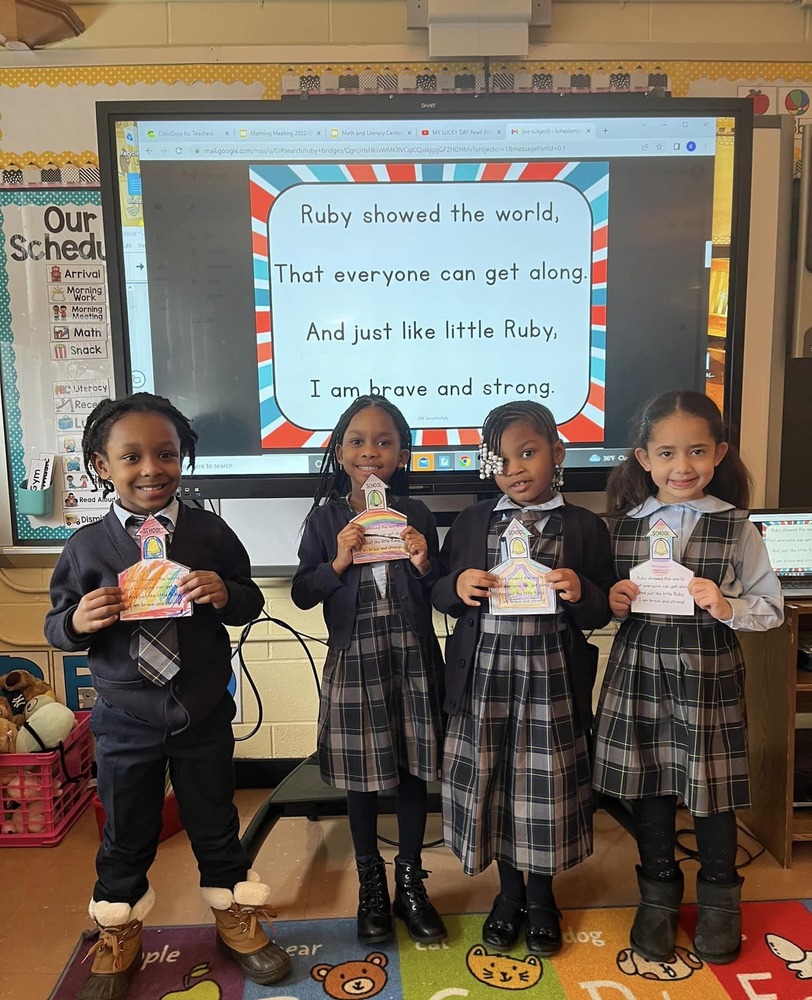 In Celebration of Black History Month, Kindergarten Studied Ruby Bridges and Learned about ...